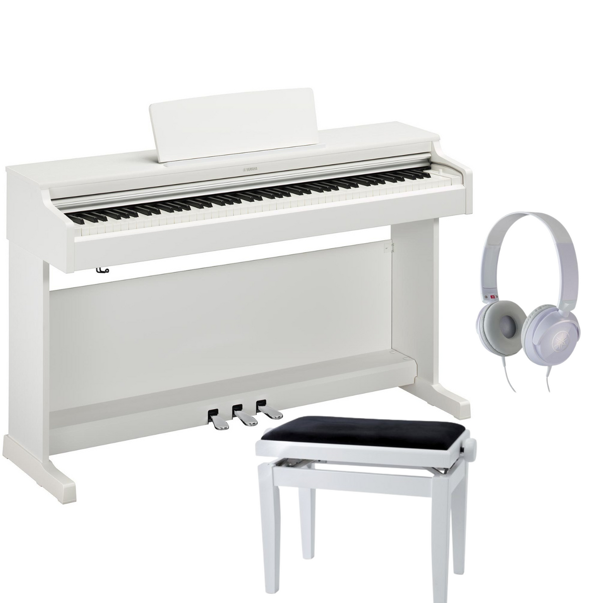 Yamaha YDP-165 Arius Weiß Matt Bundle mit Bank und Kopfhörer – Musik ...